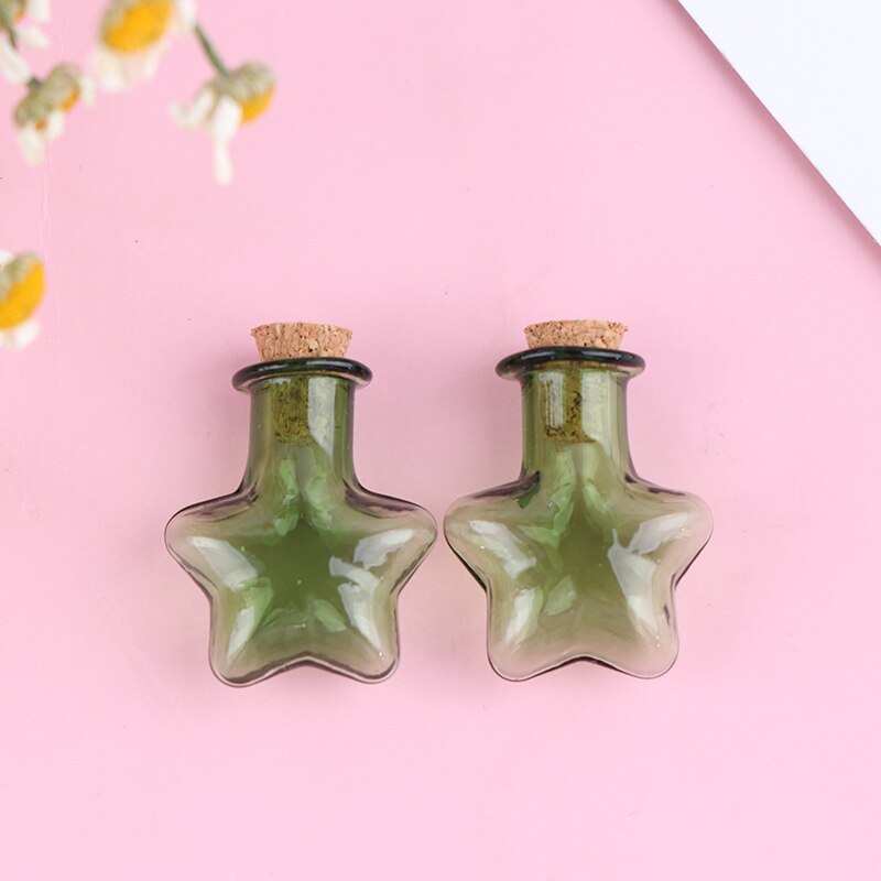 2Pcs Mini Glass Color Bottles Rectangle Cute Bottl... – Grandado