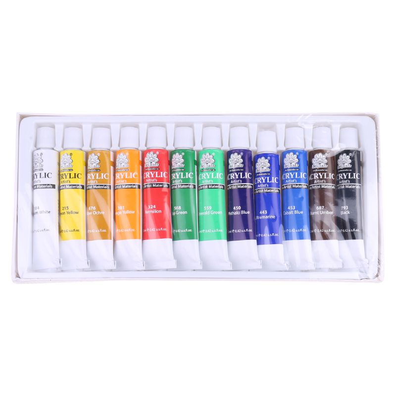 12 Colors 12ML Tube Acrylic Paint set Art Painting... – Grandado