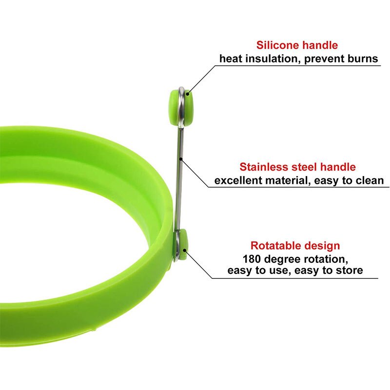 8 Packs Silicone Egg Rings, Egg Cooking Rings, Fri... – Vicedeal