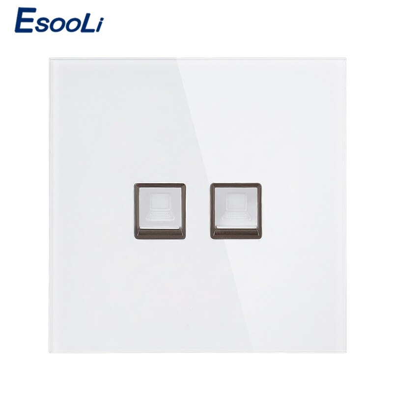 Esooli White Luxury Crystal Tempered Glass Panel 2... – Grandado