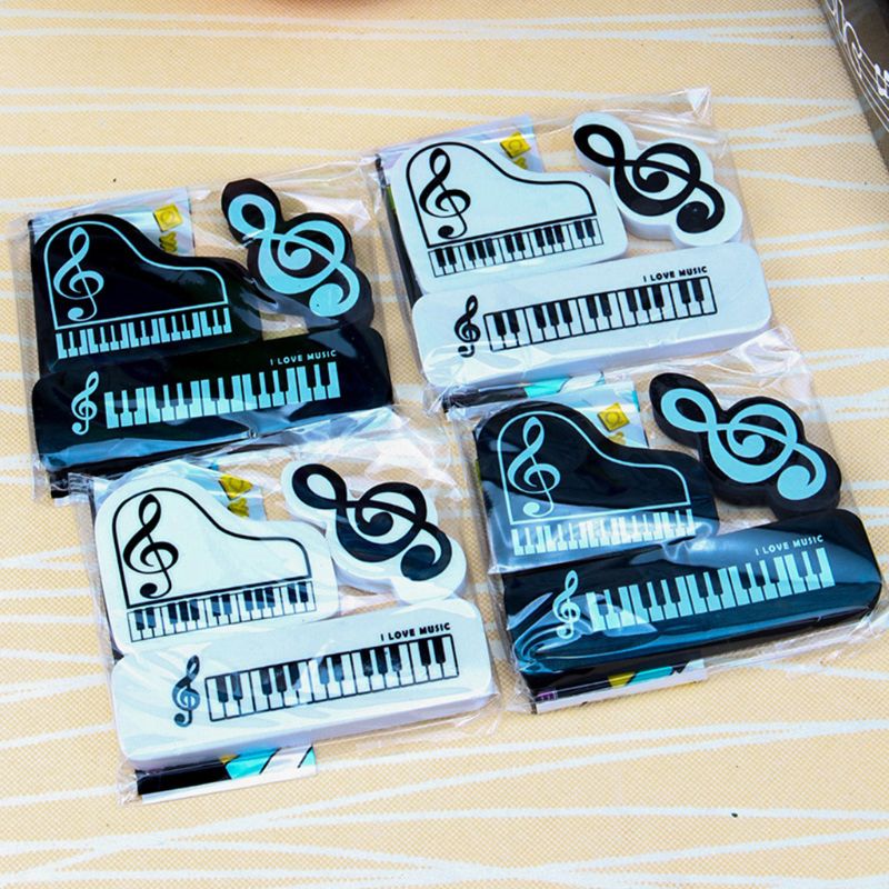 3pcs/set Musical Piano Notes Rubber Pencil Eraser ... – Grandado