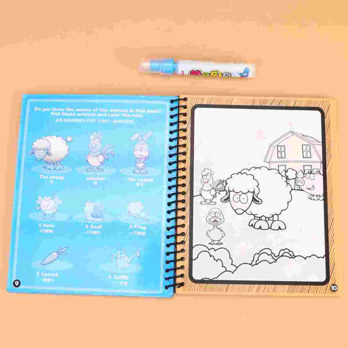 1PC Fun Reusable Coloring Book with Pen Reusable B... – Grandado