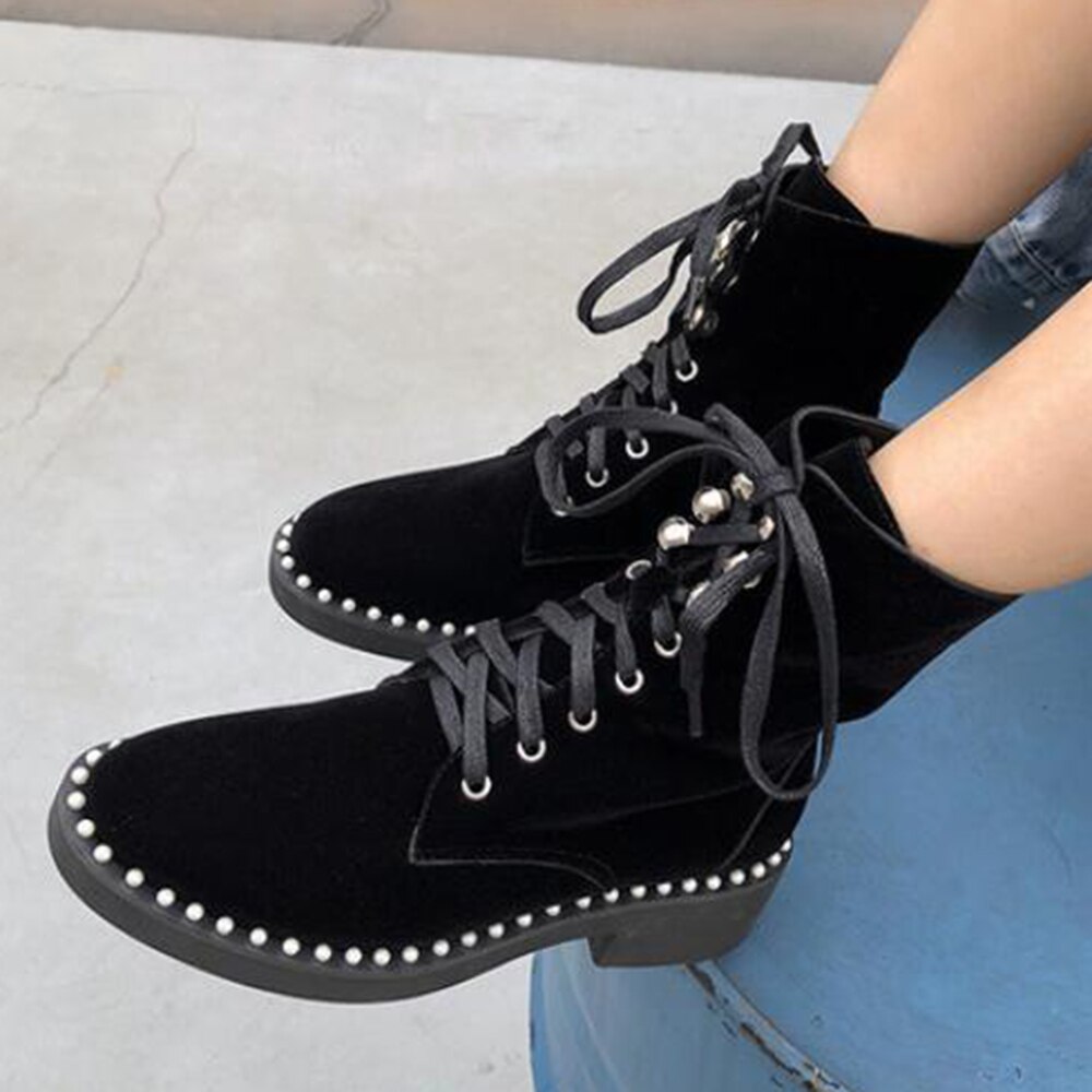 Mulheres negras Botas 2020 Senhoras do Tornozelo B... – Vicedeal