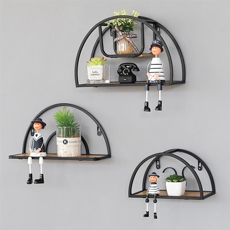 Smeedijzeren Plank Houten Plank Muur Gemonteerde O... – Grandado