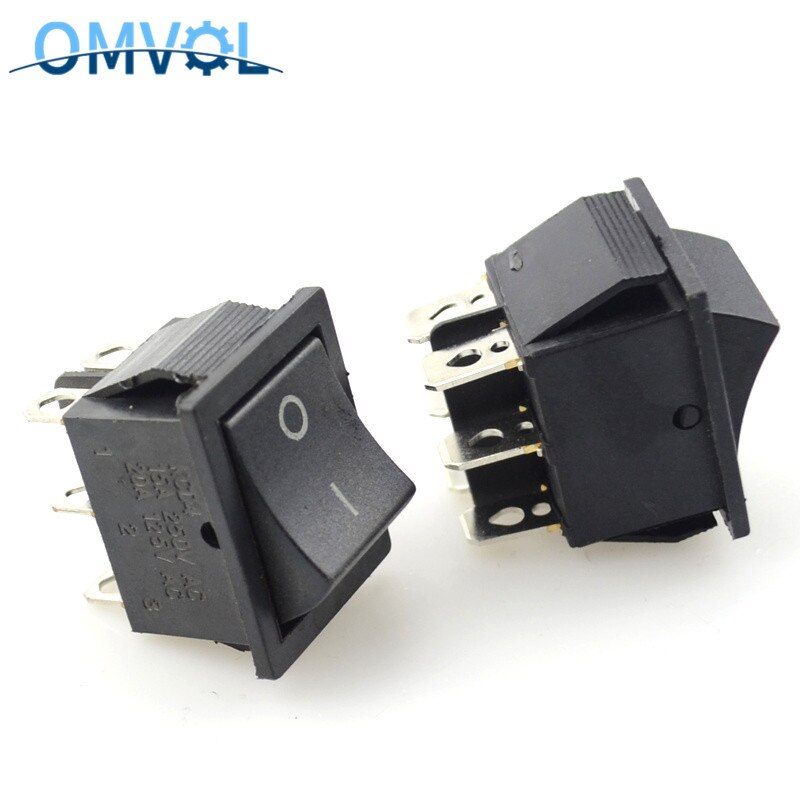 Black AC 15A 250V 20A 125V 6 Pins DPST On/Off Rock... – Vicedeal