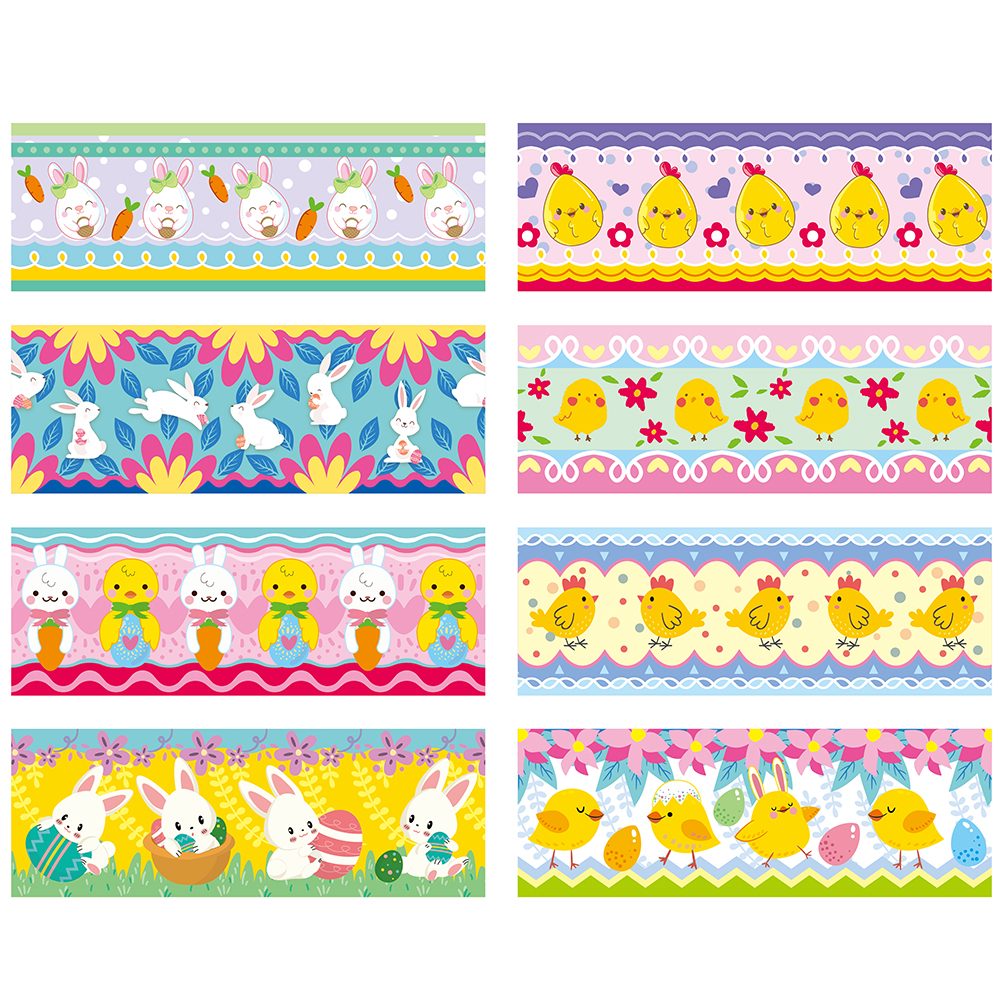 50pcs Easter Egg Sticker Cute Cartoon Bunny Egg DI... – Vicedeal