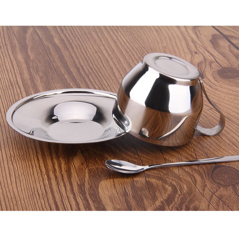 Stainless Steel Coffee Cup Set Double Office House... – Grandado