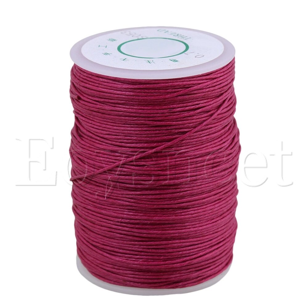 0.7mm Dia 100 m Rose Rood Ronde Gewaxt Draad Leder... – Vicedeal