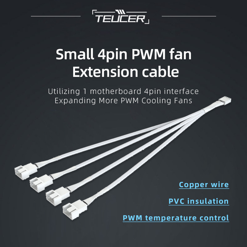 TEUCER 4-Pin Splitter Cable 4 Pin 1 to 3 Way PWM F... – Vicedeal