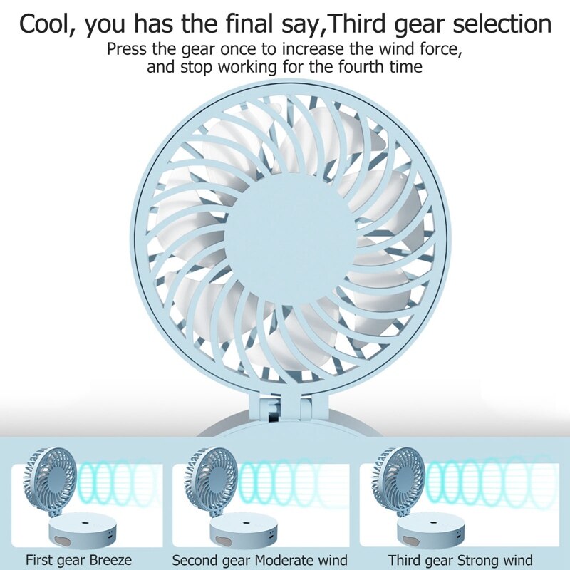 Desk Fan Portable Humidifier Fan 2000mAh Rechargea... – Grandado