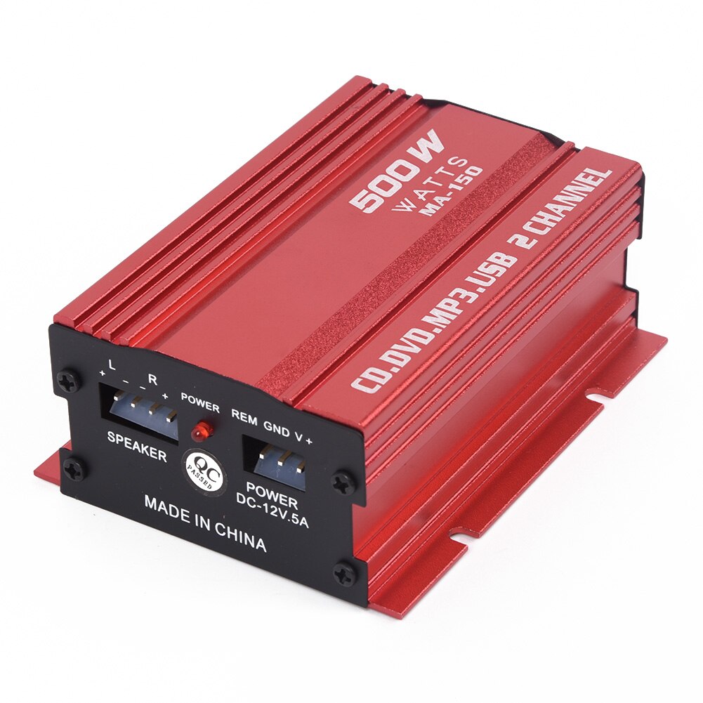 2-CH, 500W Car Motorcycle DC-12V Mini Hi-Fi Stereo... – Vicedeal