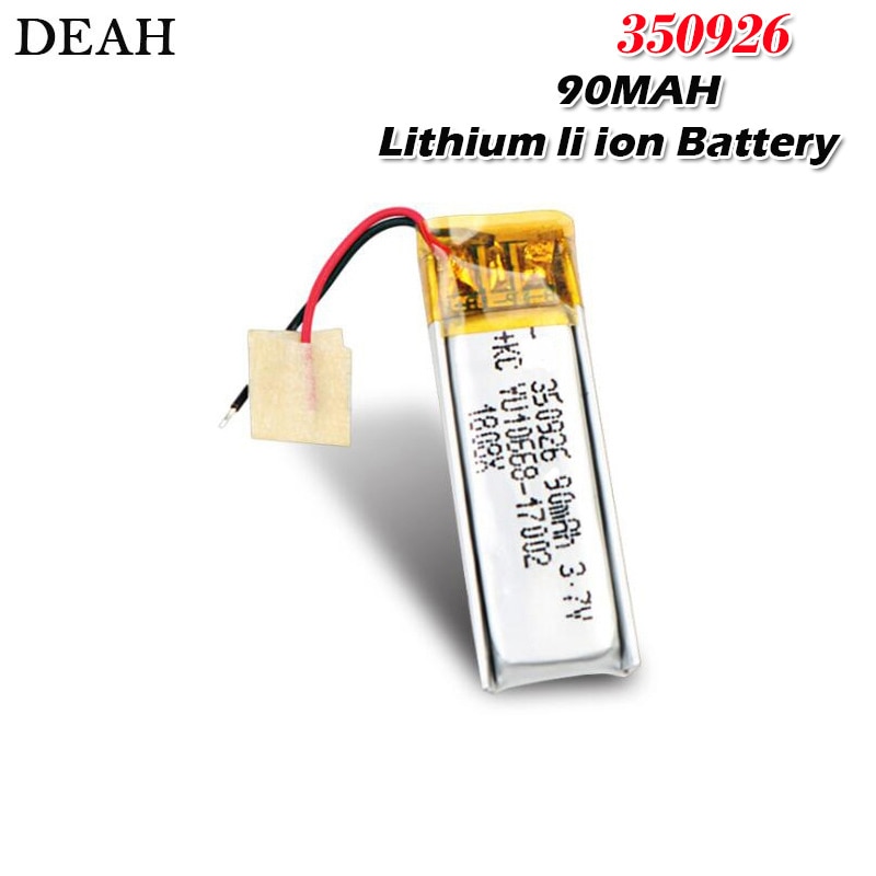 3.7v 90mah 350926 Lithium li ion Polymer rechargea... – Grandado