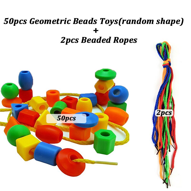 50/100pcs Beads Toys Geometric figurebeads Stringi... – Vicedeal