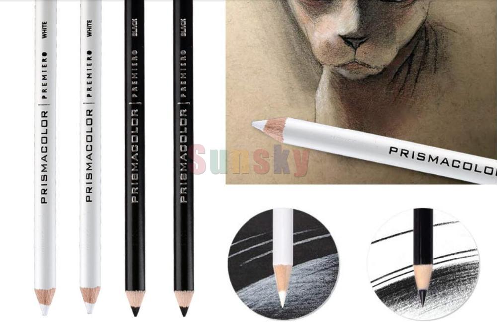 1pc/12pc Prismacolor Colored Pencil Black White Sk... – Grandado