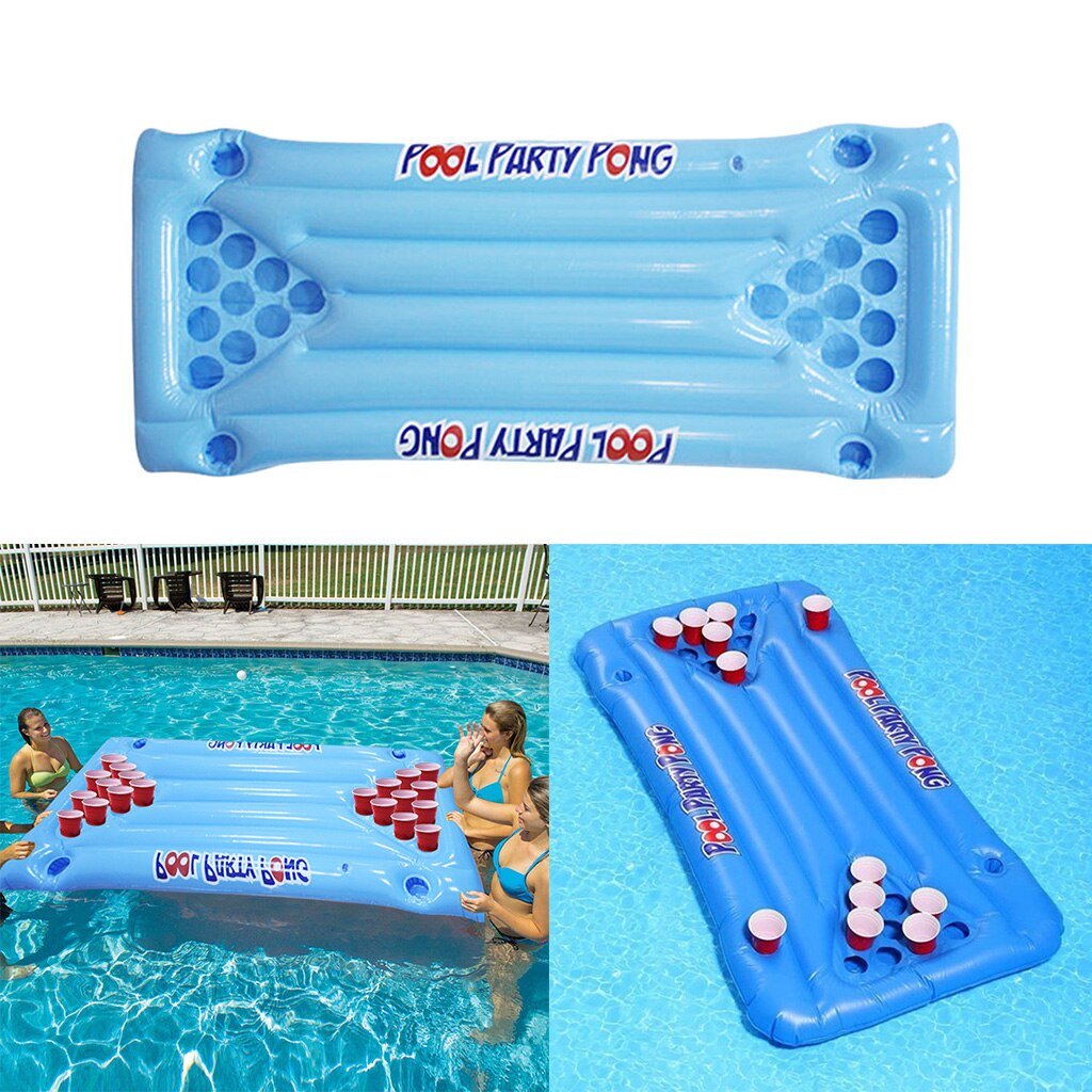 Big PVC Inflatable Beer Pong Raft Floating Pool Pa... – Grandado