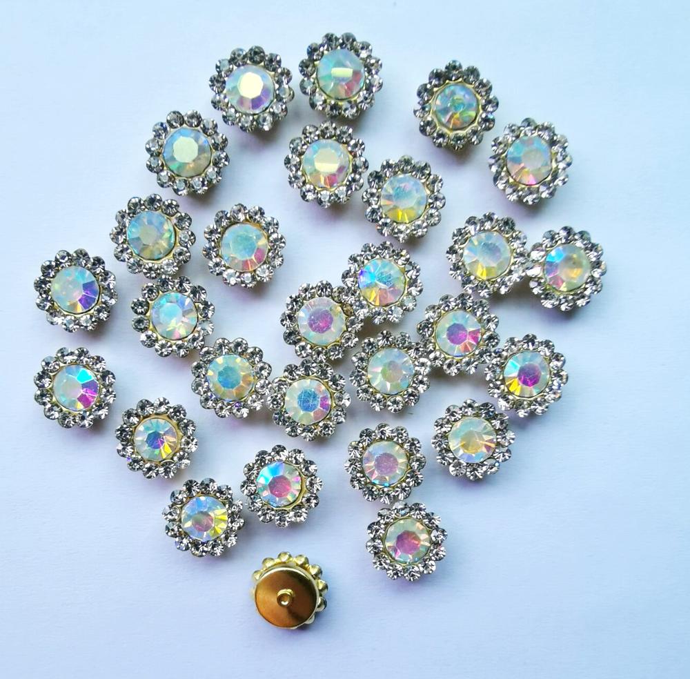 8MM 10MM 12MM round , gold base , AB color stone – Vicedeal