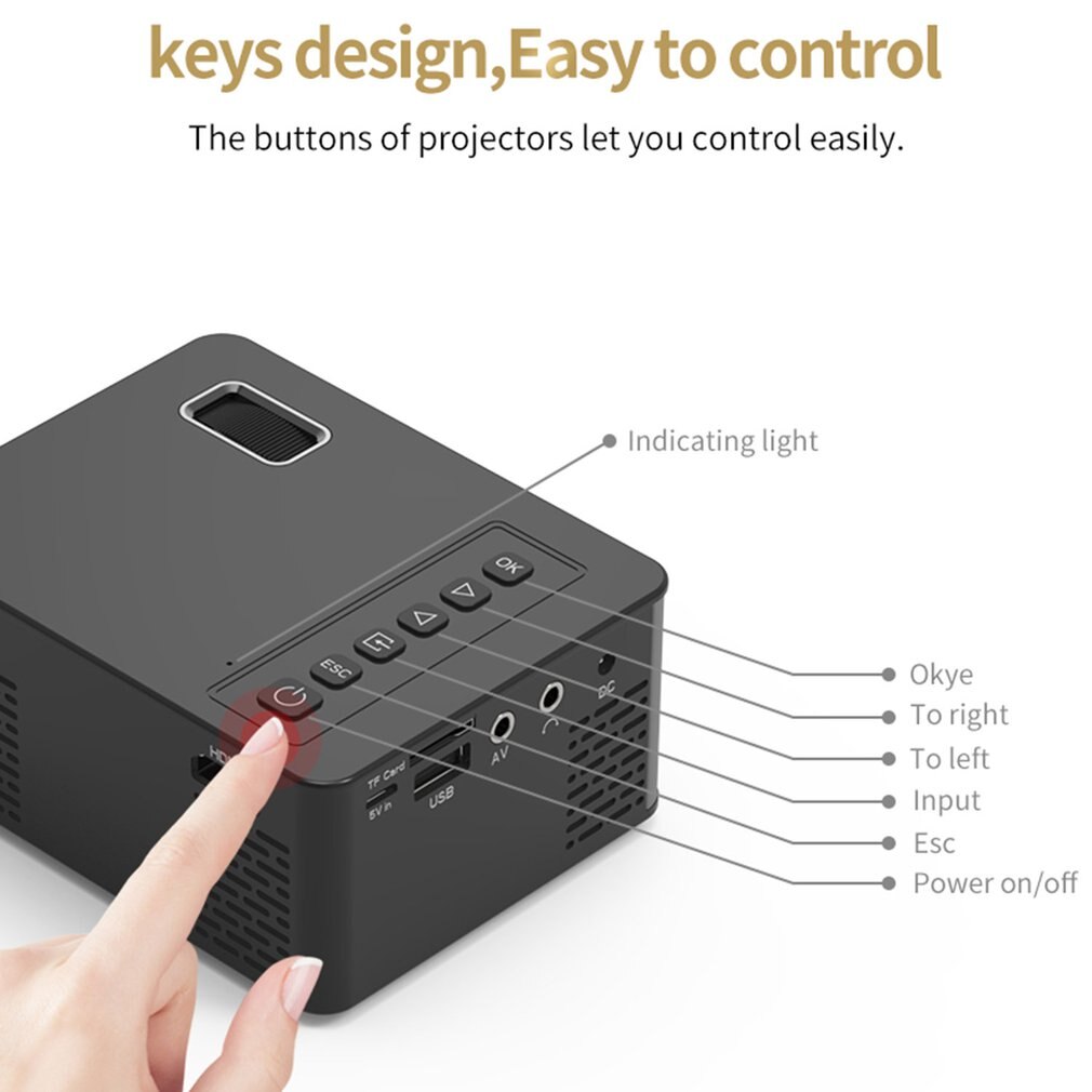 T200 Mini Micro Led Cinema Draagbare Video Hd Usb ... – Vicedeal