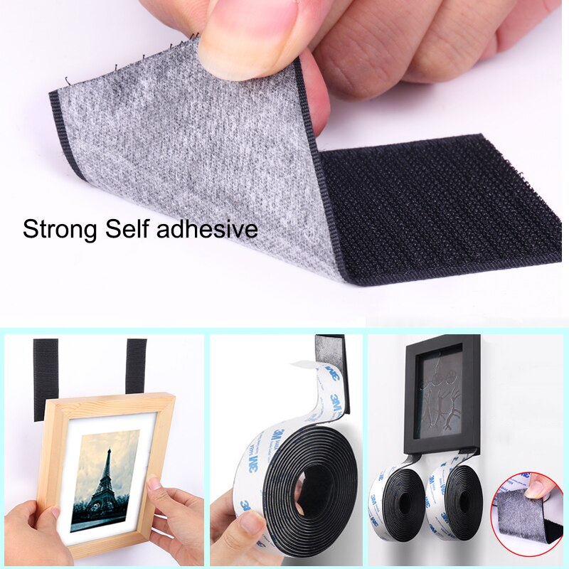 Cinta autoadhesiva de velcro, adhesivo de nailon c... – Grandado