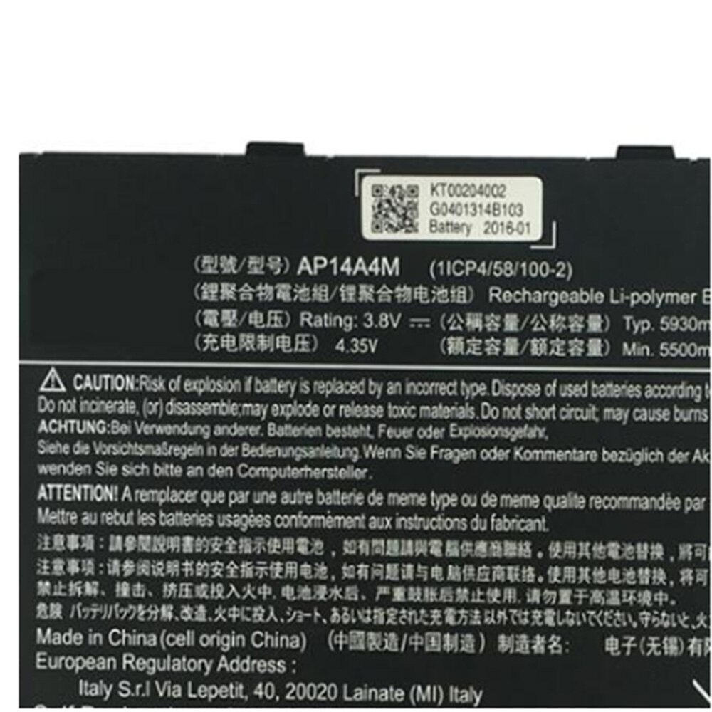 3.8V 22Wh 5910mah AP14A4M AP14A8M ORIGINAL AP14A8M AP14A4M Battery For ...