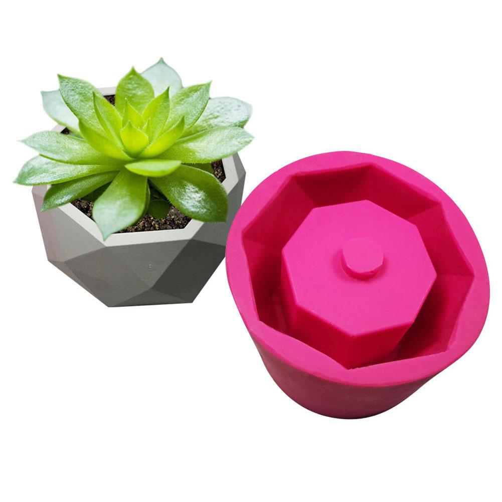 Rhombus Concrete Mold Fleshy Flowerpot Silicone Mo... – Grandado