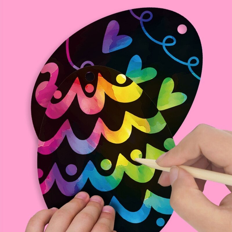 Scratch Paper Art Crafts Cartoon Theme Painting Ki... – Grandado