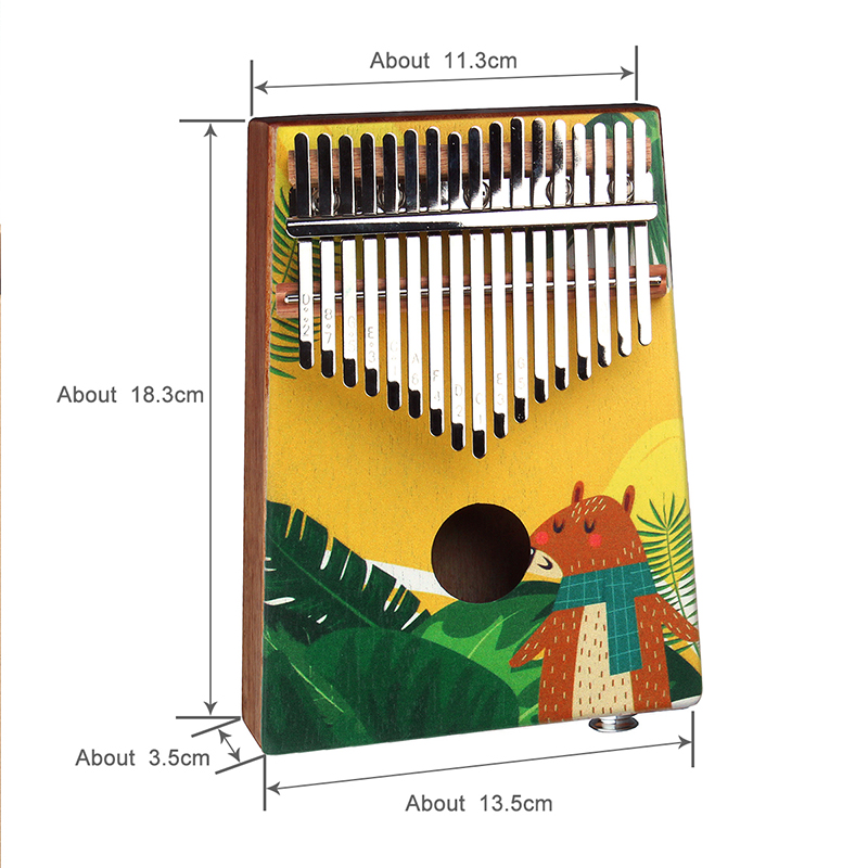 17 Keys Kalimba Thumb Piano High Wood Mahogany Bod... – Vicedeal