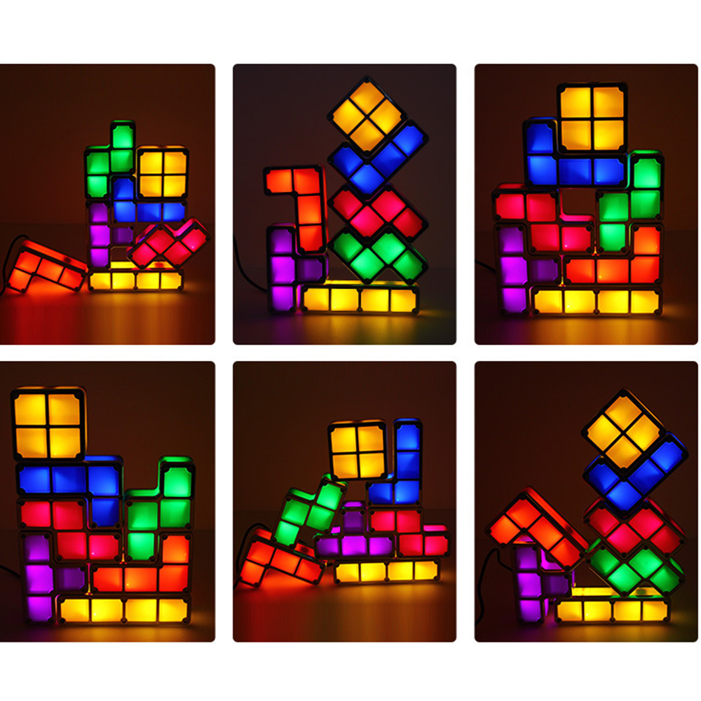 Coquimbo DIY Tetris Puzzle Lights EU/US Plug Night... – Grandado