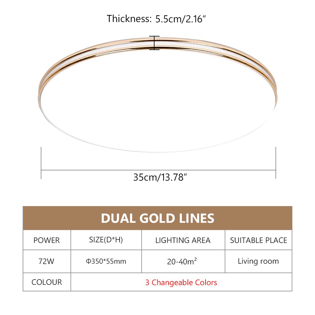 Led Plafond Verlichting Moderne 72W 36W 24W 18W 22... – Vicedeal