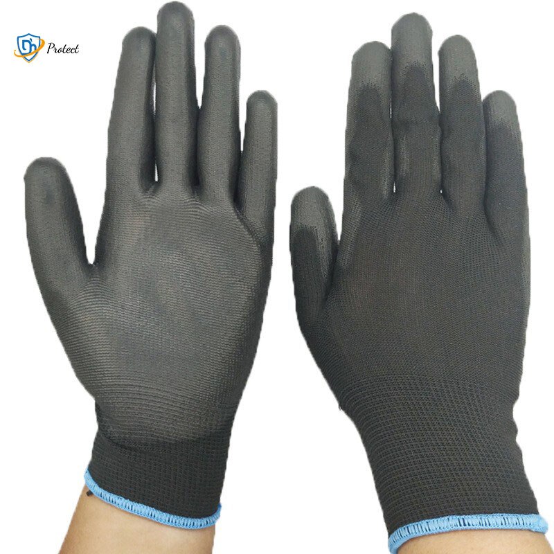 12 Pairs S/M/L Nylon PU Safety Working Gloves Buil... – Vicedeal