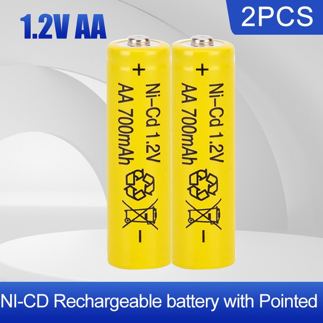 1.2V 700mAh AA NI-CD Rechargeable Battery 2A NICD ... – Grandado