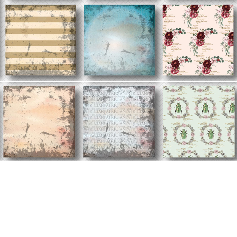 24 sheets 6"X6" Nostalgic Double Print patterned p... – Vicedeal