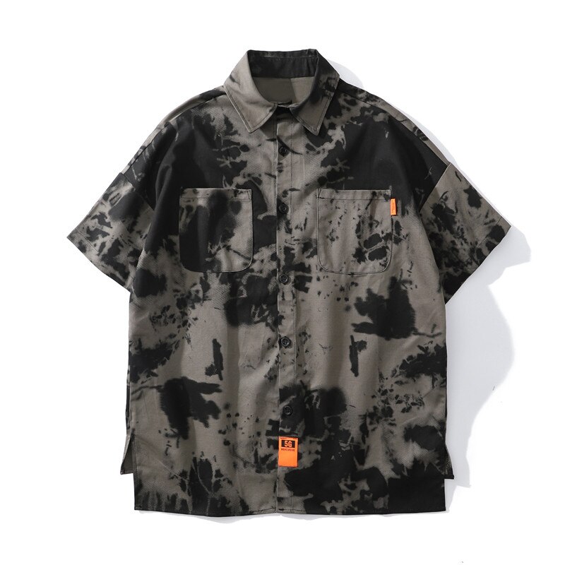 Drak Icoon Tie Verven Cargo Shirts Mannen Zomer Mo... – Grandado