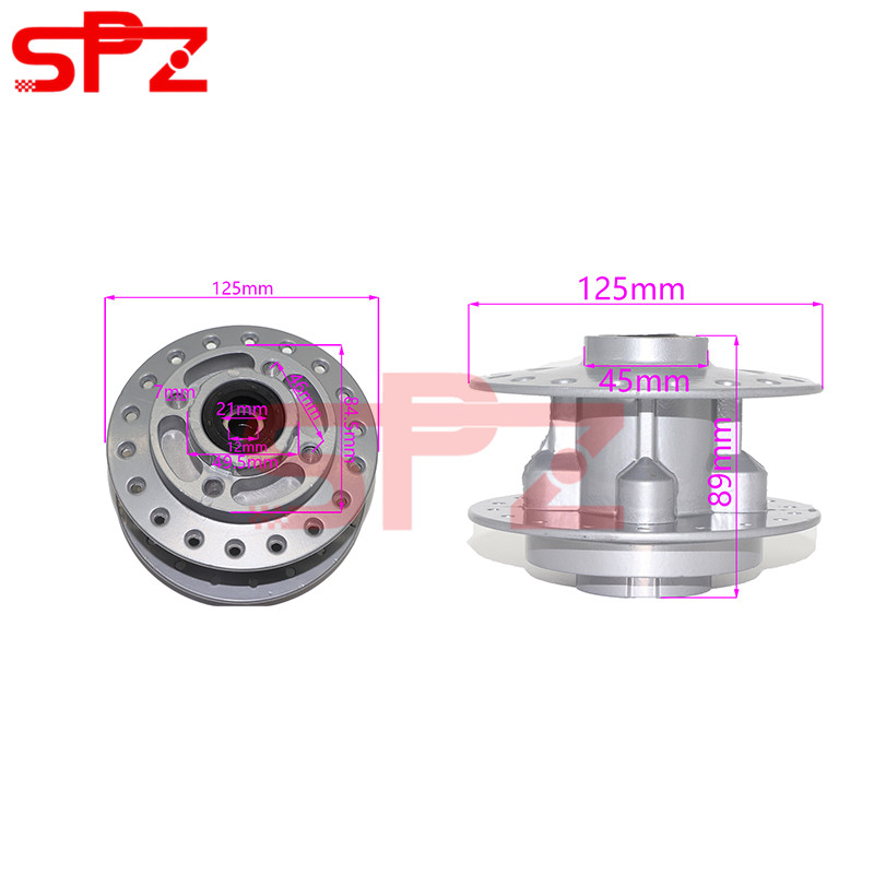 Motorcycle Parts Wheel rim Hub 12/14/17 Inch Front... – Grandado