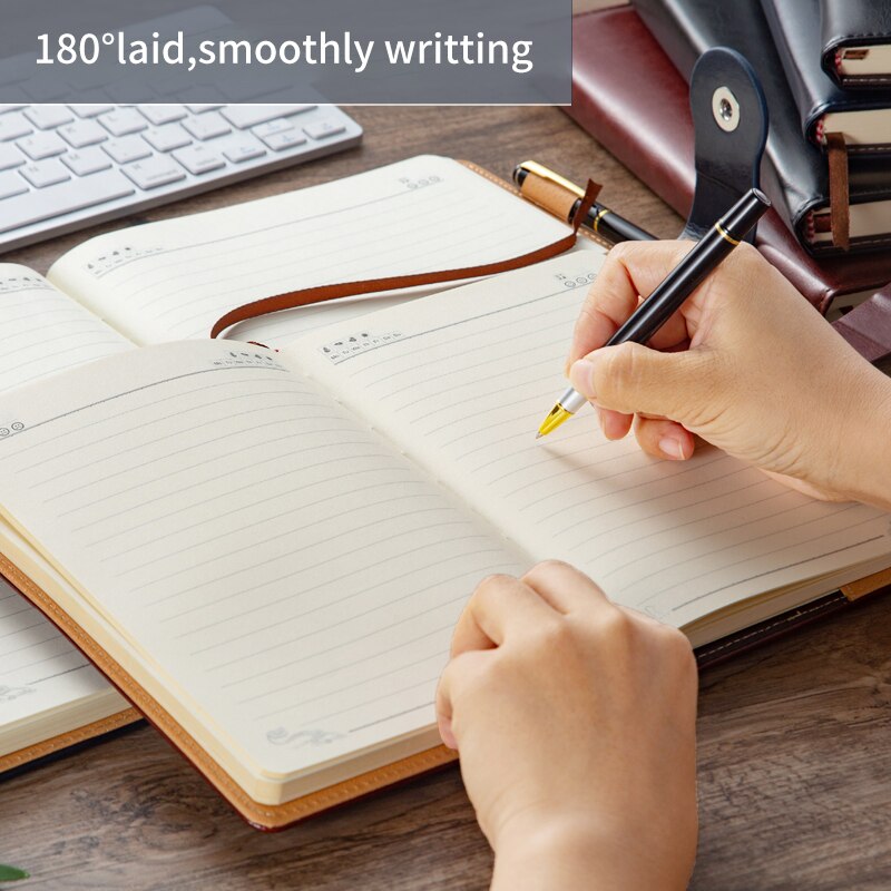 A5 Hardcover Business Brown Ring Binder Journal Ma... – Grandado