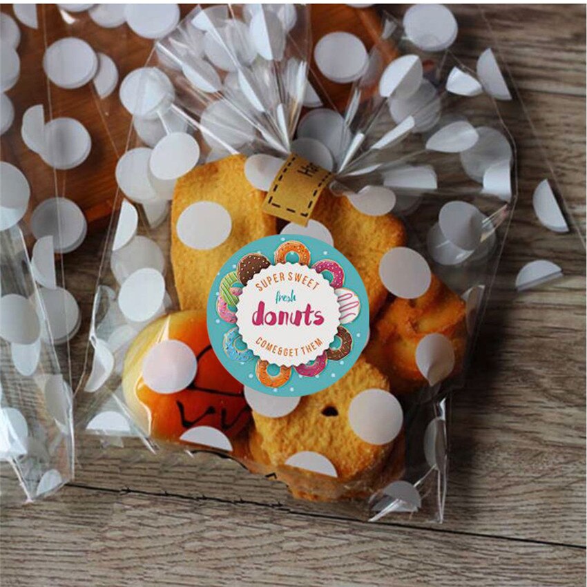 100-500pc Happy Birthday Sticker Donuts Delicious ... – Vicedeal