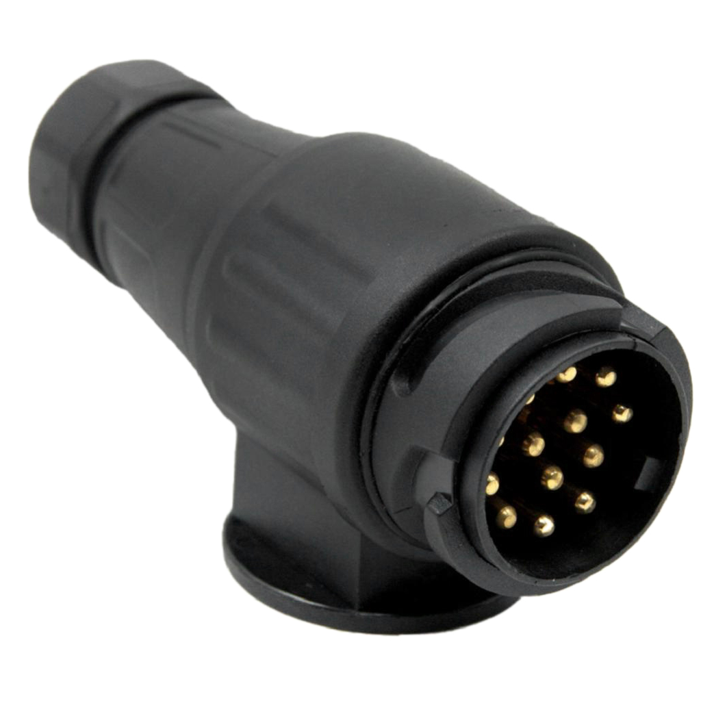 Round 13 Way Pin Trailer Boat RV Light Plug Connec... – Grandado