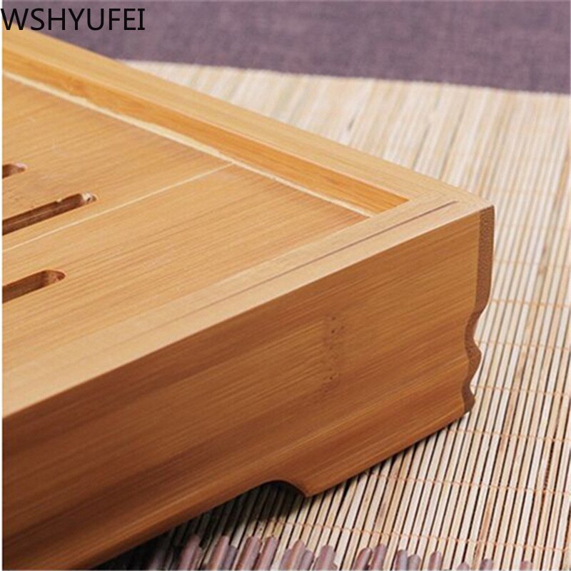Chinese wooden tea tray Drawer type Drainage and w... – Grandado