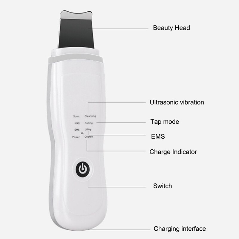 EMS Ultrasonic Skin Scrubber Ultrasonic Peeling Fa... – Grandado