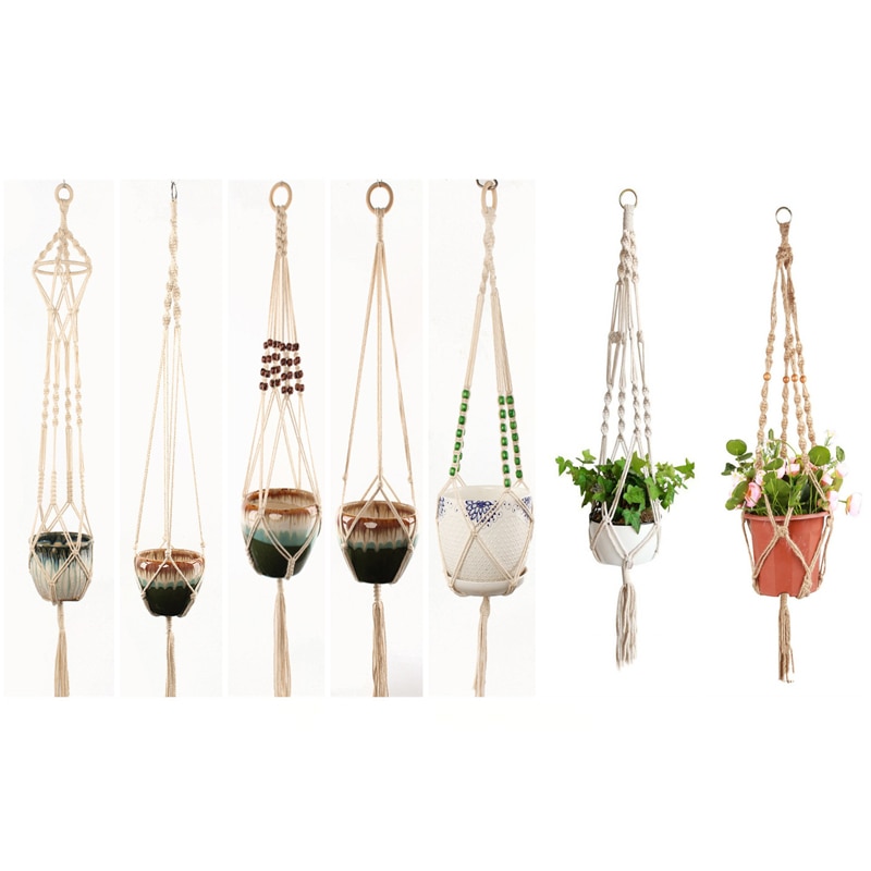 1PCS sales 100% handmade macrame plant hanger flow... – Vicedeal