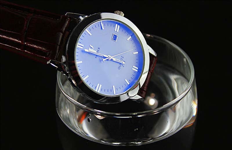Men LED Touch Screen Leather Wrist Watch relogio m... – Grandado