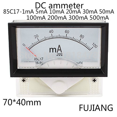 Pointer type DC ammeter 85C17 20mA 0-50mA DC micro... – Vicedeal