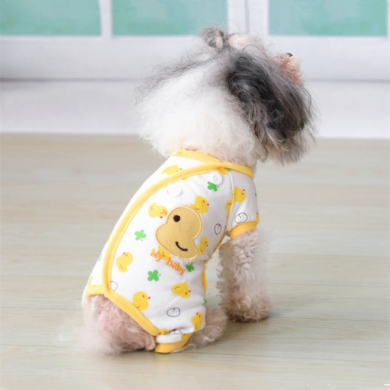 Pure Cotton Dog Pajamas Jumpsuit Small Dog Clothes... – Vicedeal
