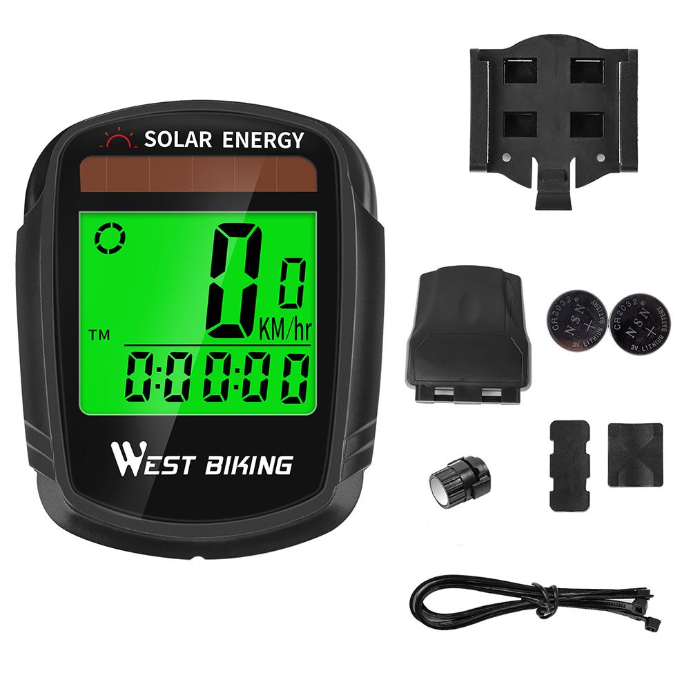 WEST BIKING Bicycle Solar Wireless Stopwatch MTB B... – Vicedeal