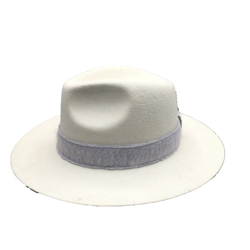 Wool hat Sir Cap white gentleman hat hat underneat... – Vicedeal