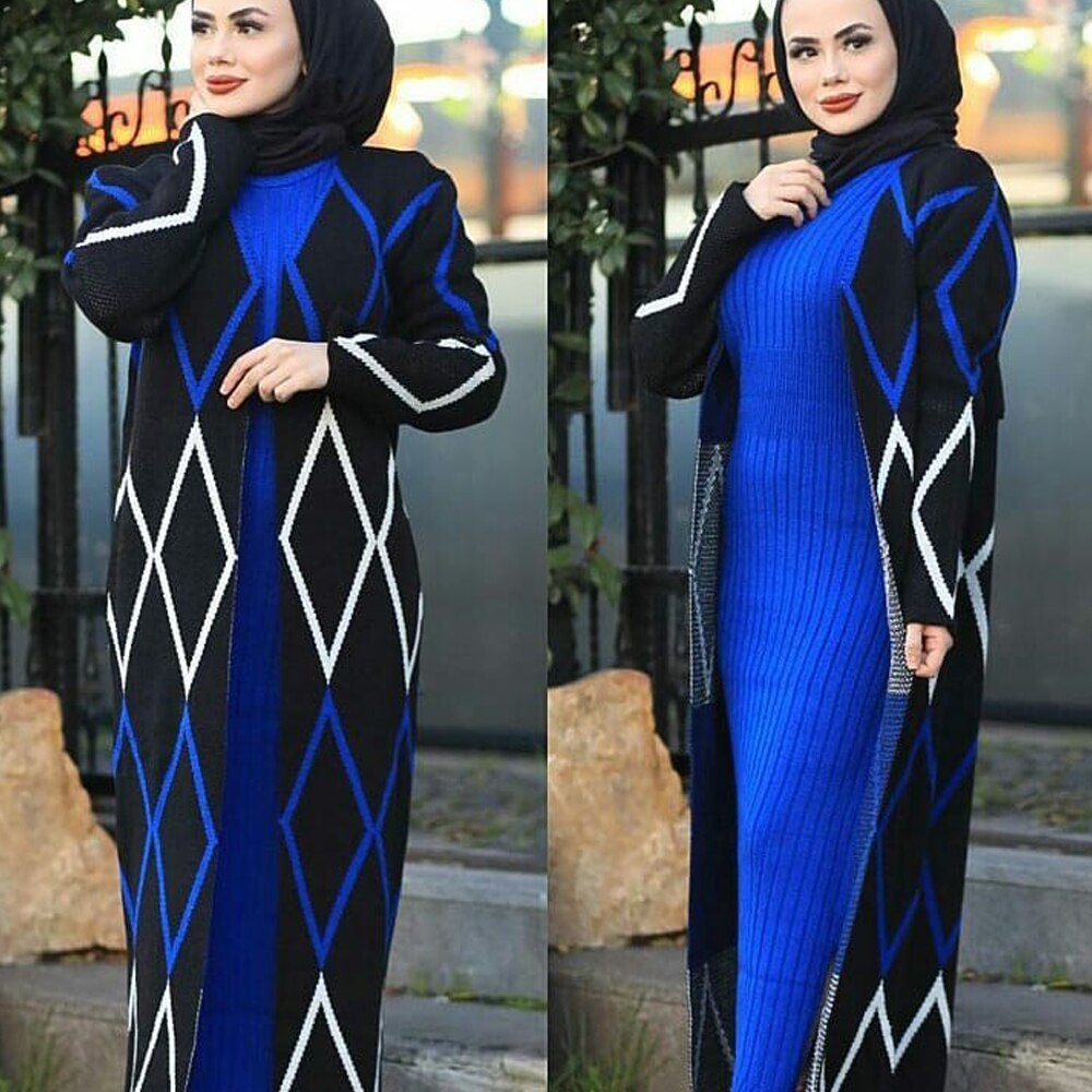 MD Autumn Winter Abayas For Women Muslim 2 Pieces ... – Grandado