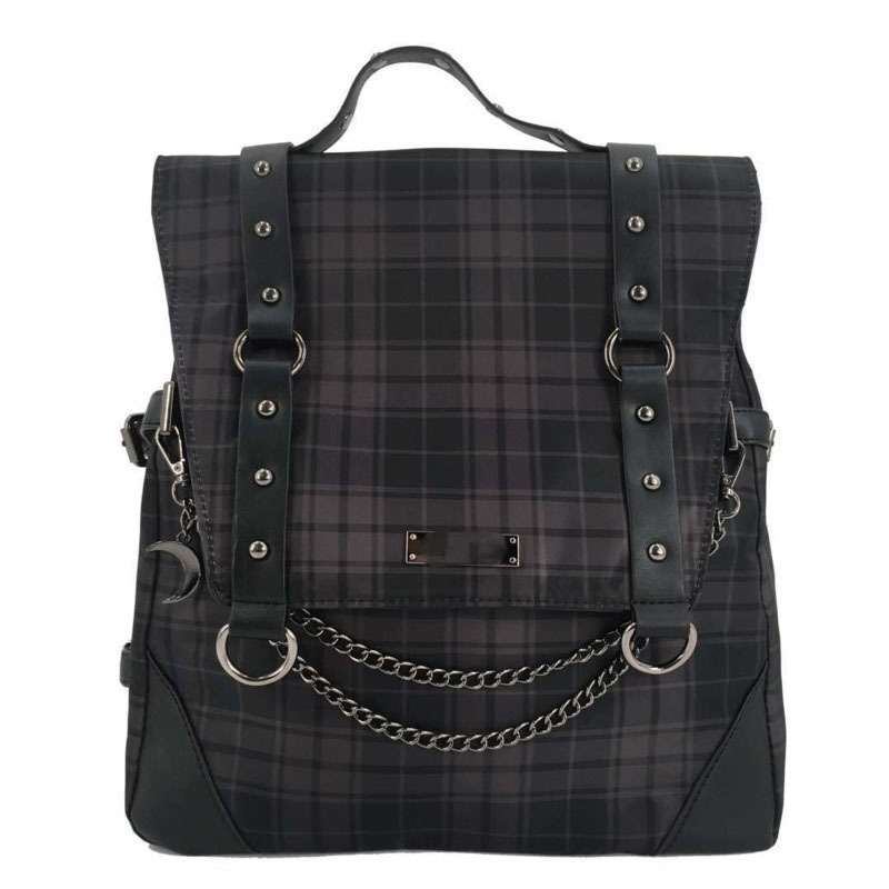 Plaid Gothic Punk Rock Rucksack Frauen Techwear Go... – Grandado
