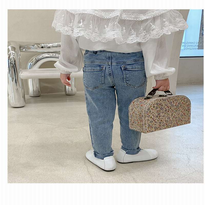 Girls Jeans 6 Buttons High Waist Tight Denim Pants... – Grandado