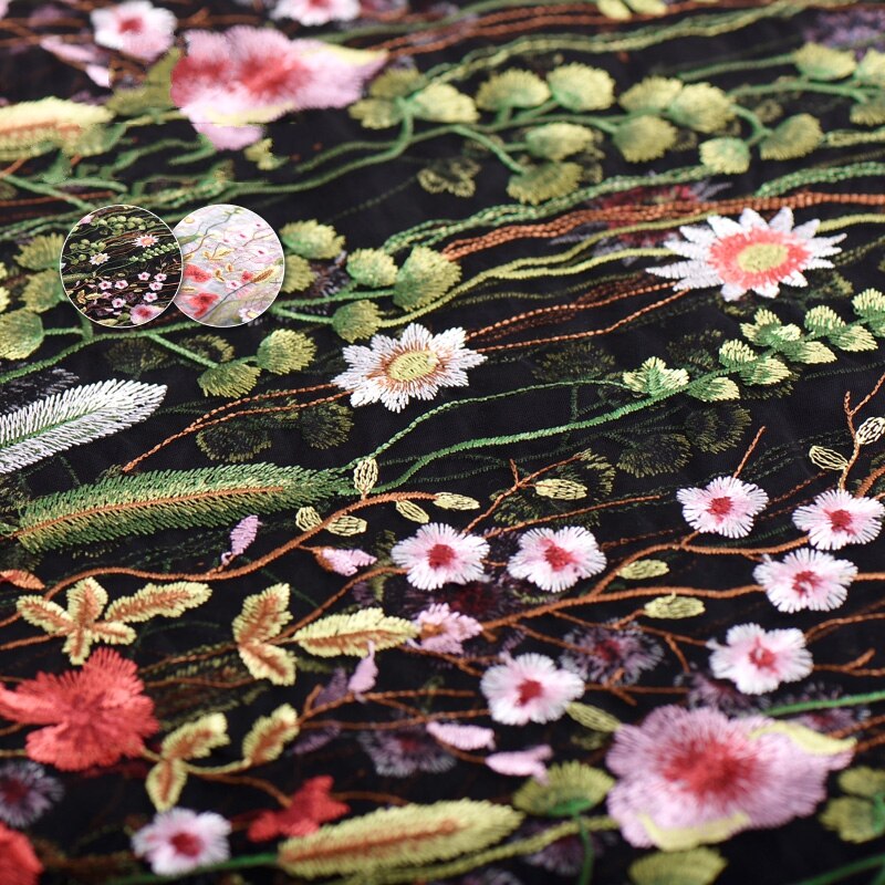 Exclusive high-end fabrics Net yarn embroidery fab... – Grandado