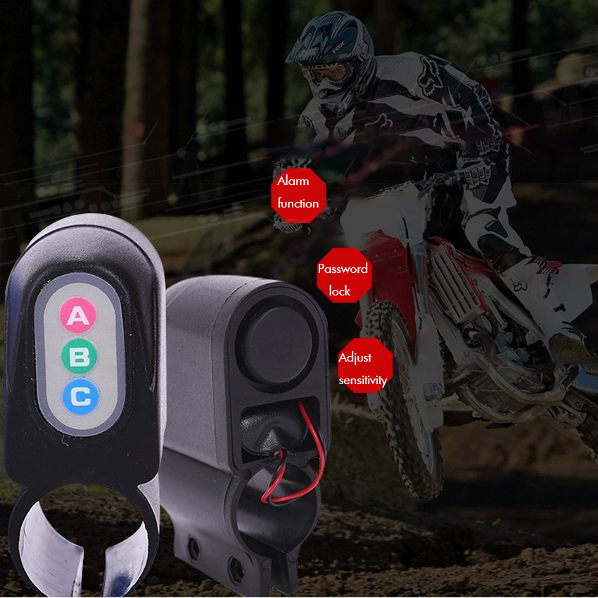 Anti-Theft Vibration Motorcycle Bicycle Alarm Lock Security Cycling ...