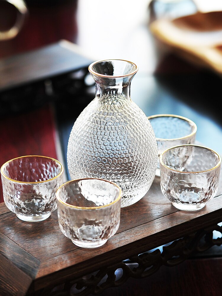 Colored Wine Water Glass Pressed gold Glass Goblet... – Grandado